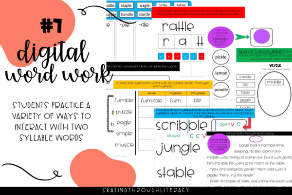 7 Easy Strategies to Teach Two Syllable Words - Skating Through Literacy